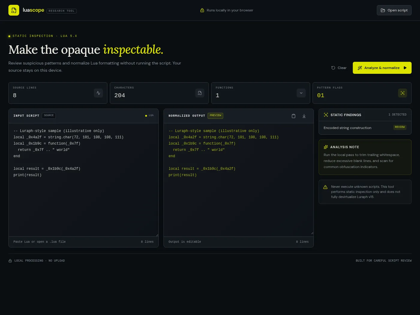 Luraph Deobfuscator Web
