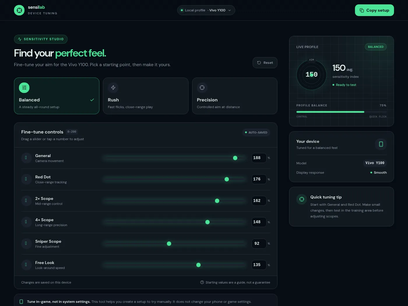 Vivoy100 Sensi Portal