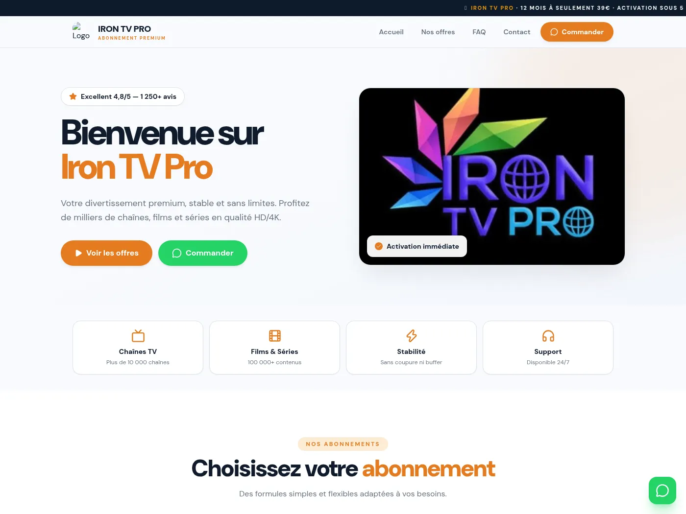 IronTV Max Pro Site
