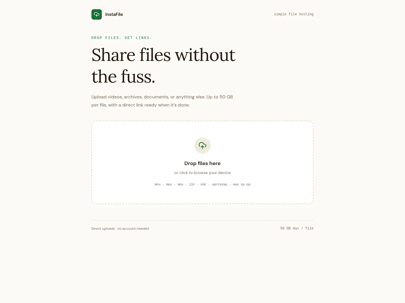 InstaFile Host