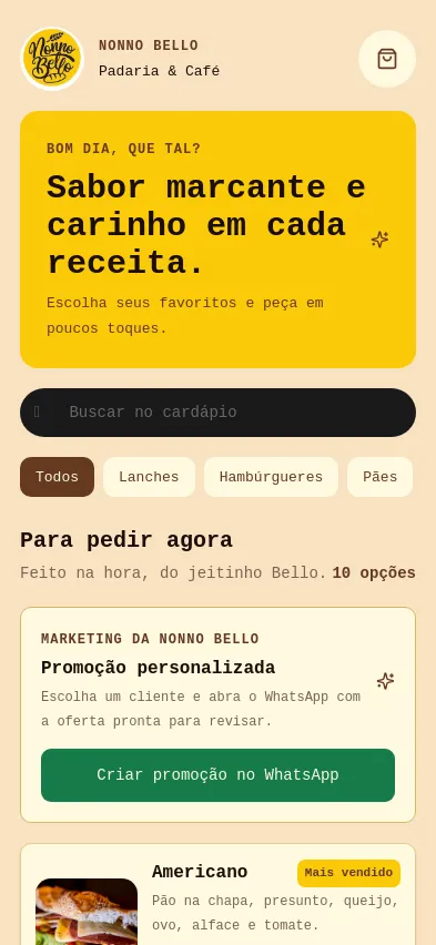 Bello Menu Mobile