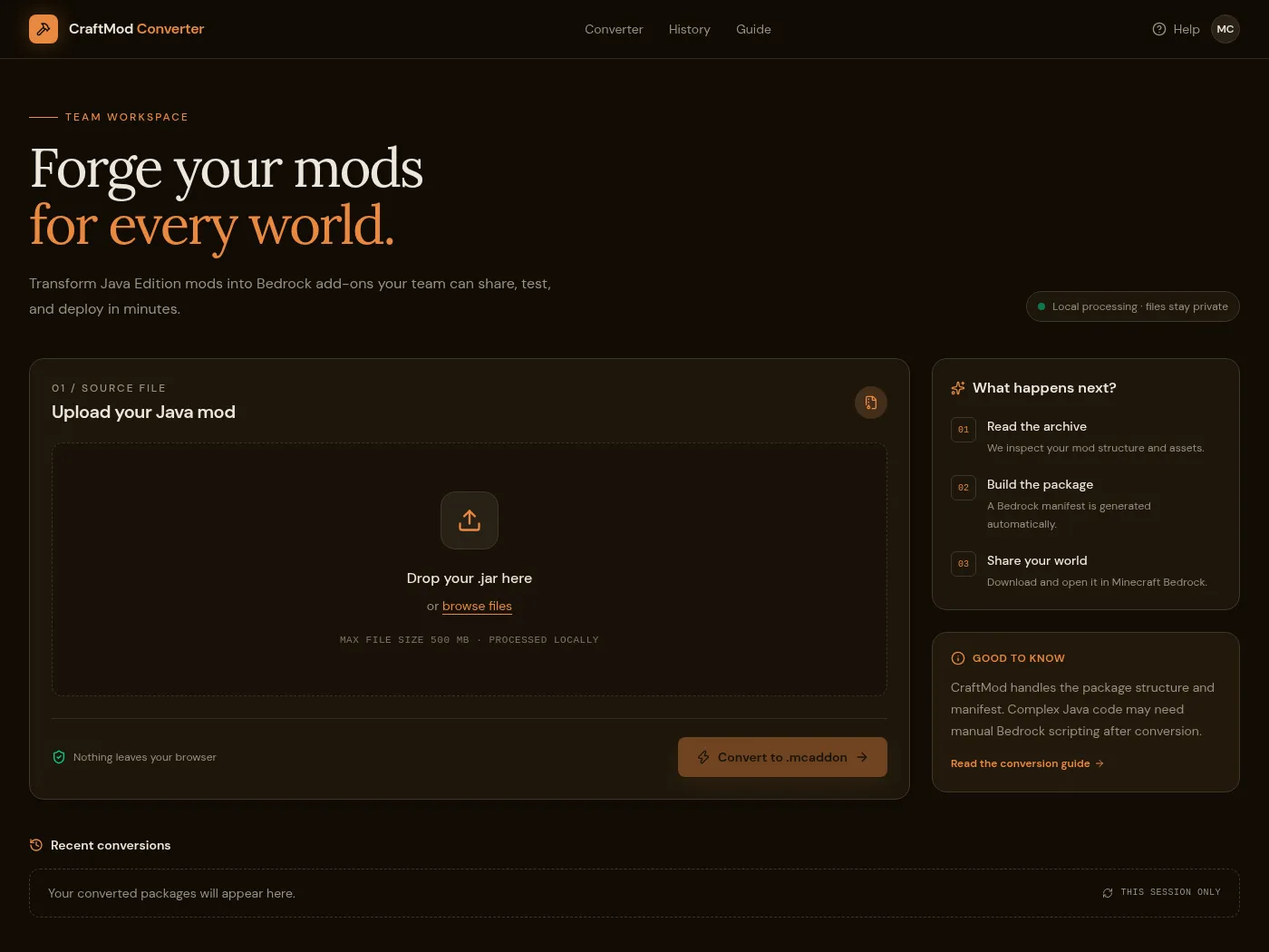 CraftMod Converter