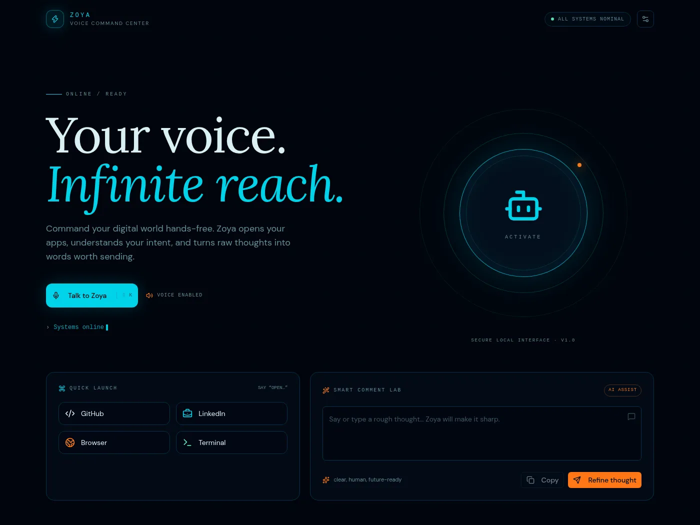 Zoya Voice Assistant