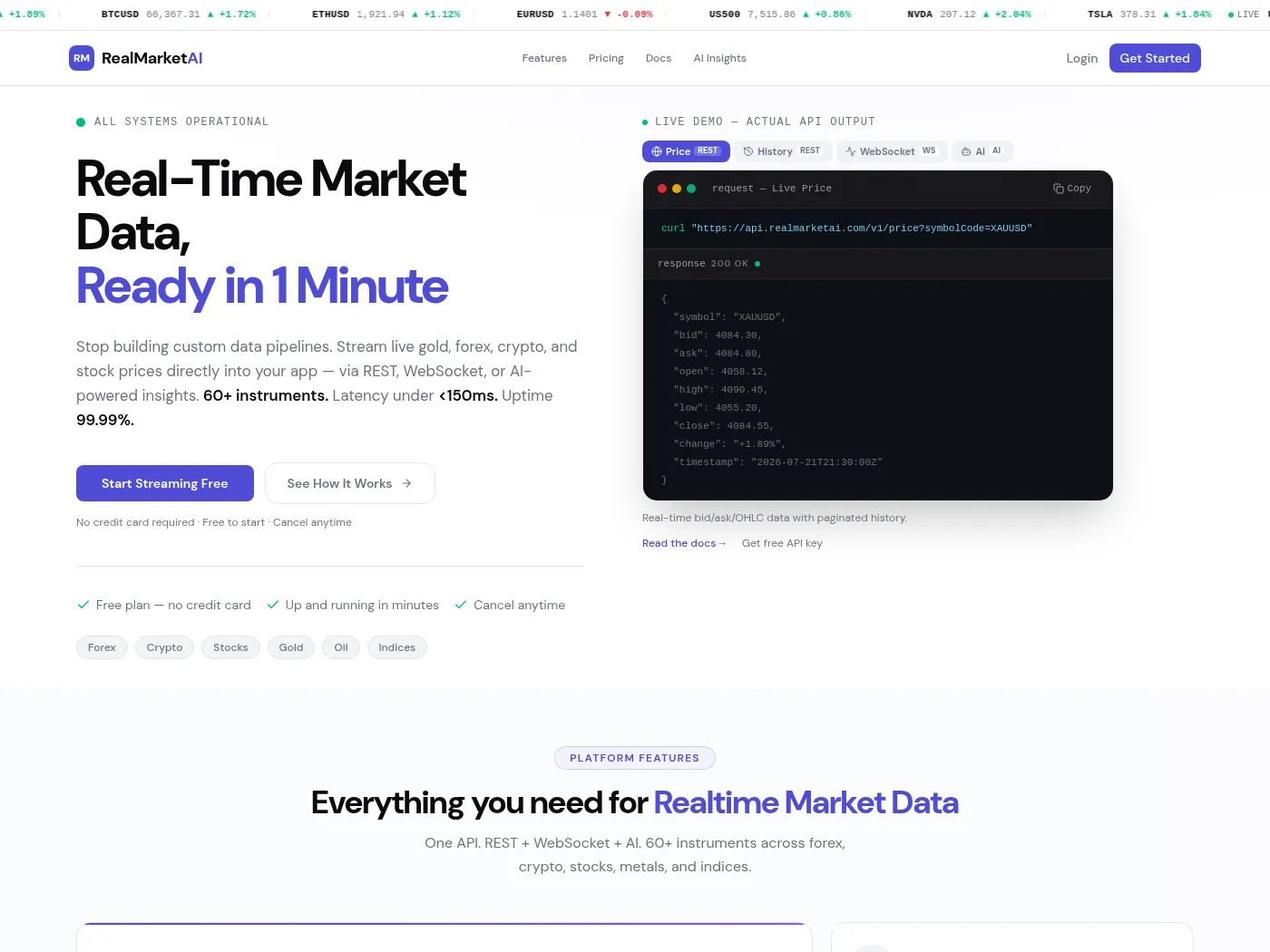 RealMarket AI Dashboard
