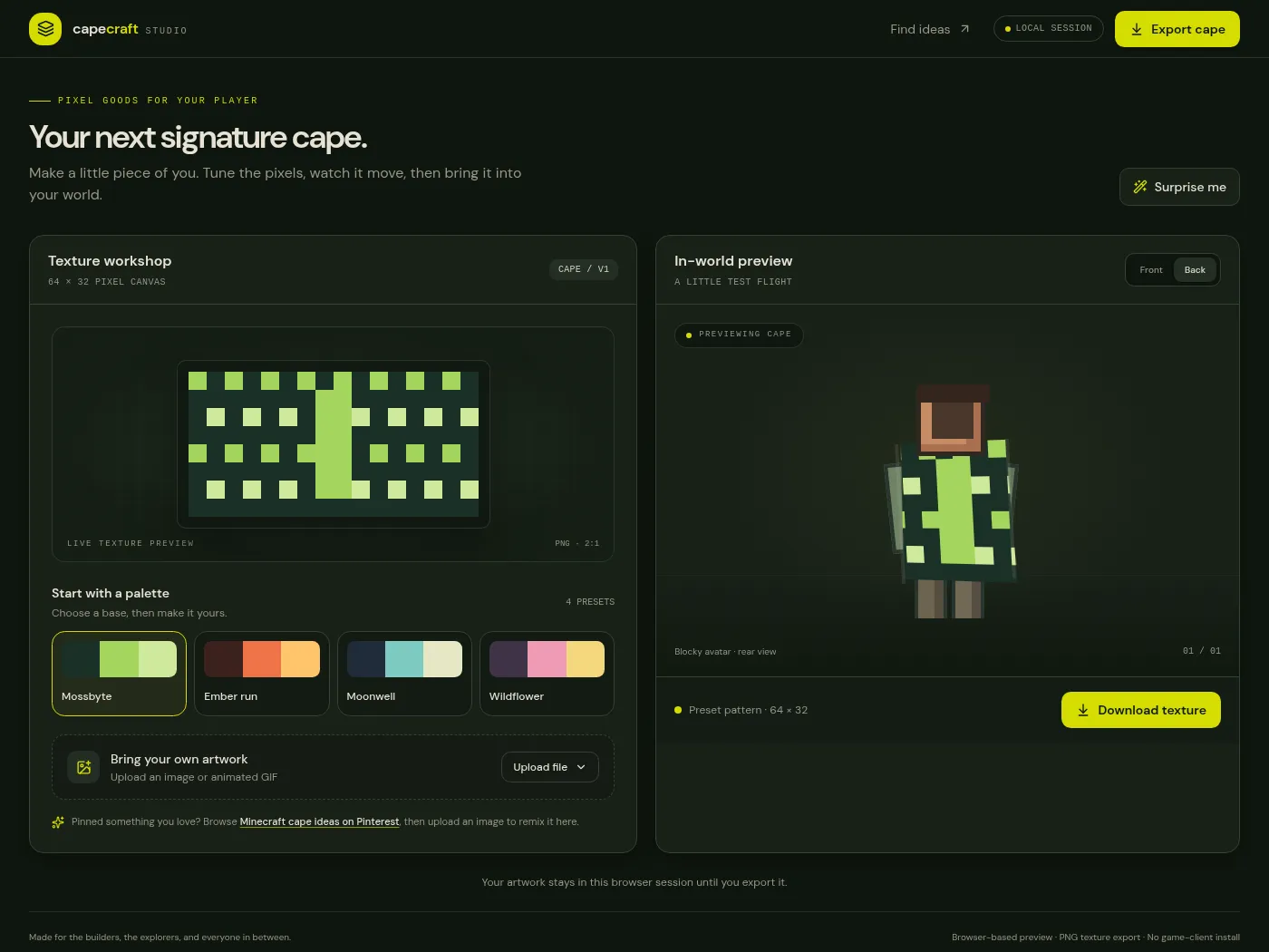 GIF Cape Crafter