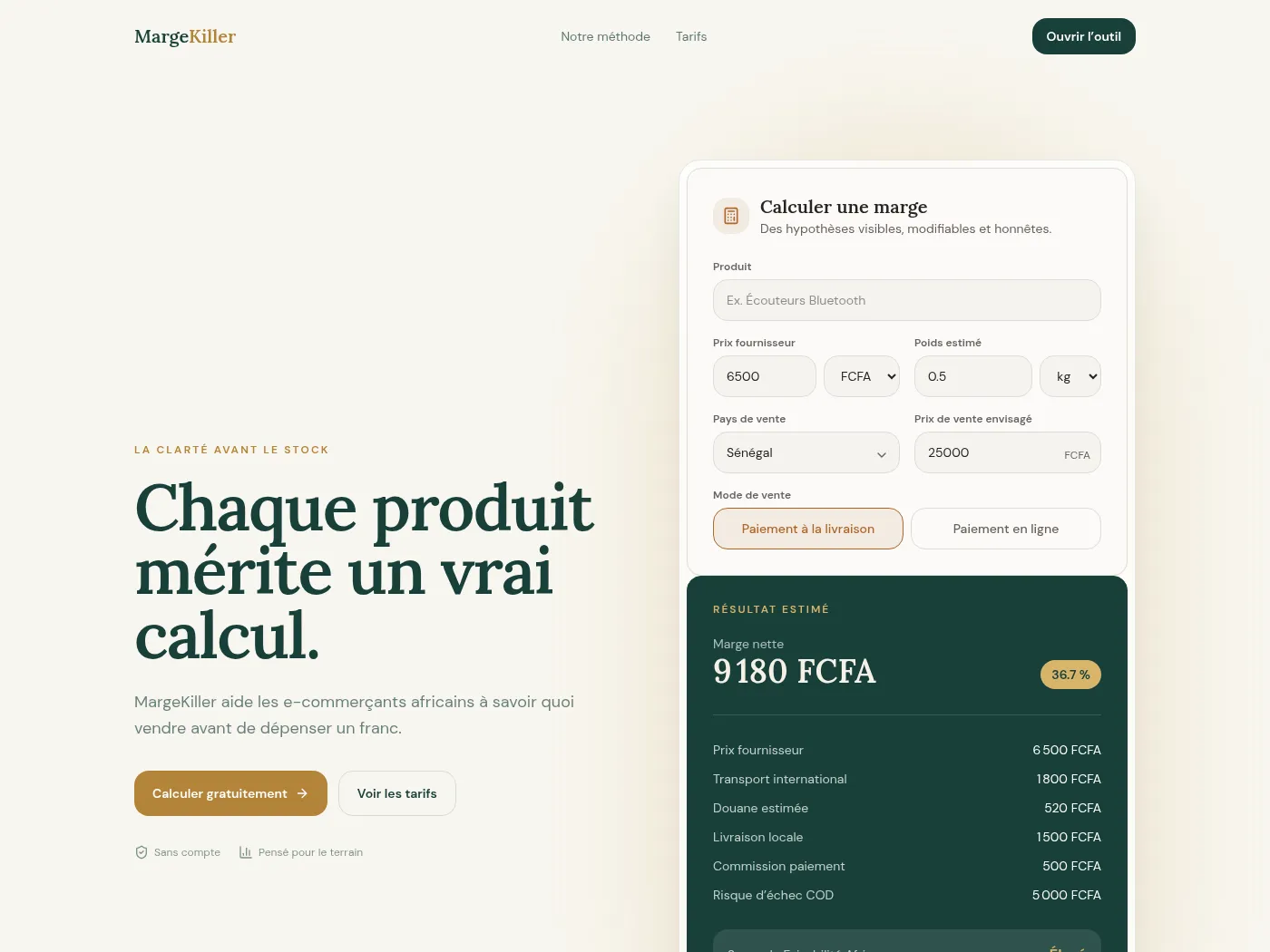 MargeKiller — Ecom Margin Copilot