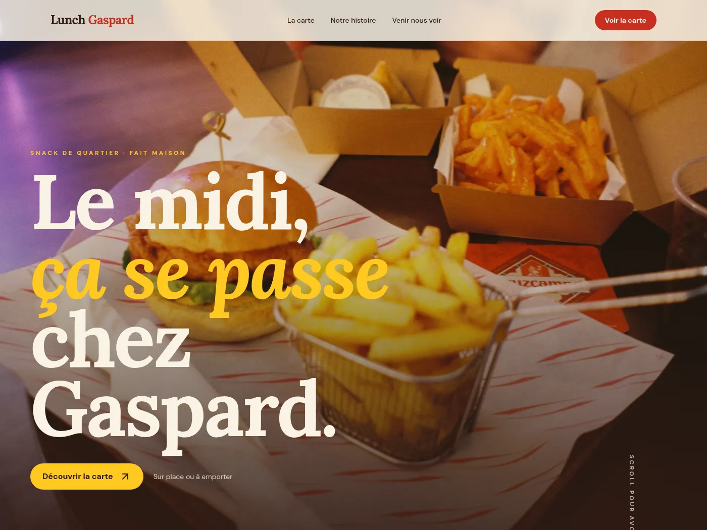 Lunch Gaspard Snack Site
