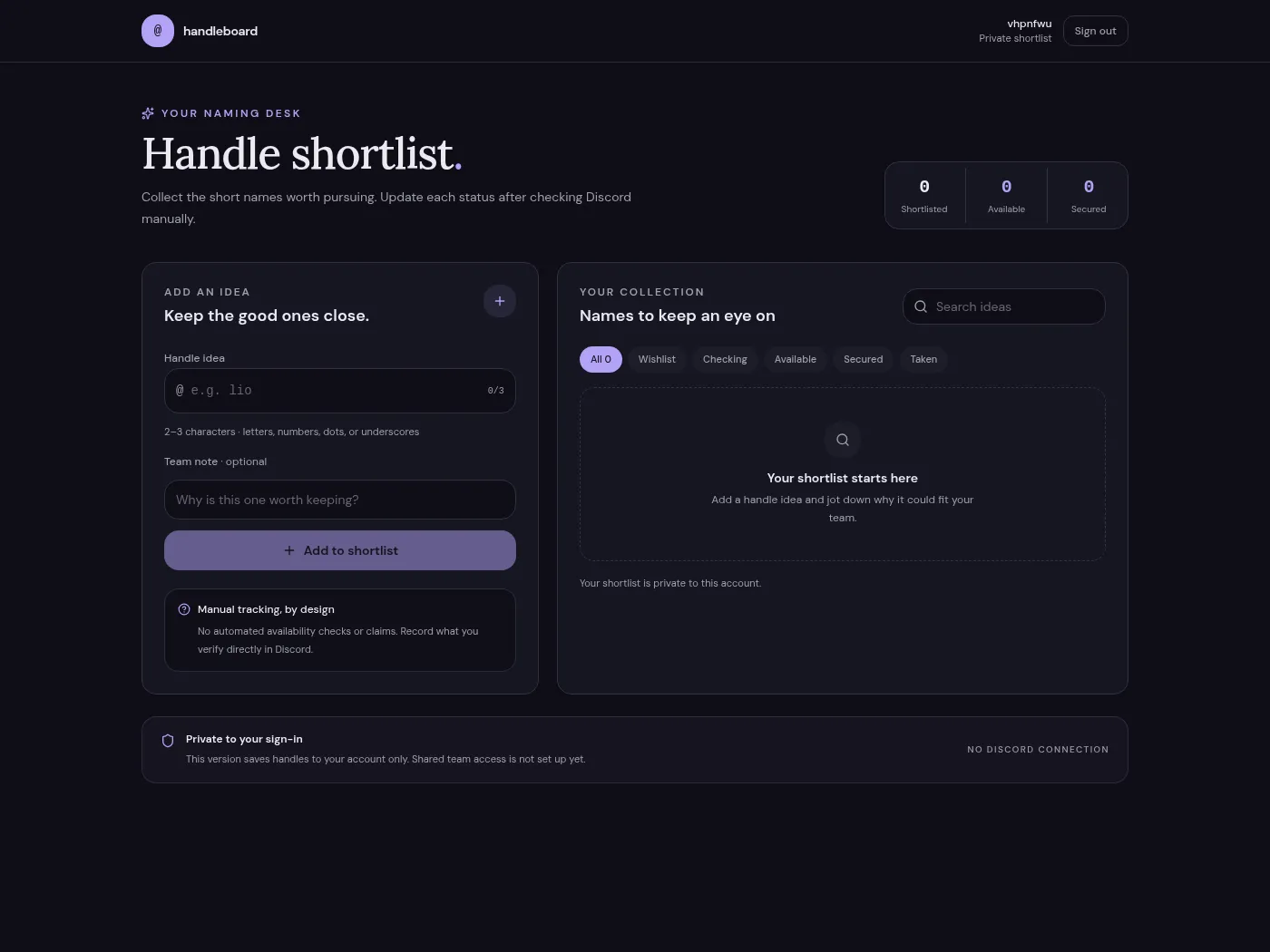 Discord Handle Hunter