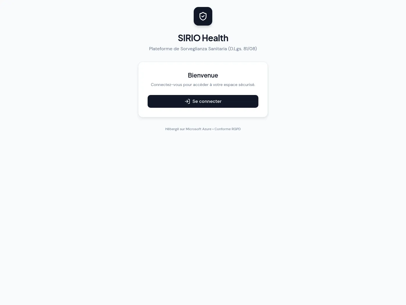SIRIO Health SaaS Platform