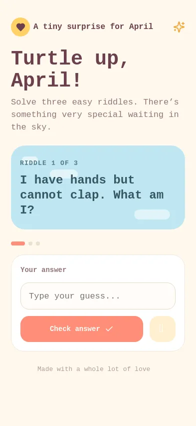 Riddle Love April