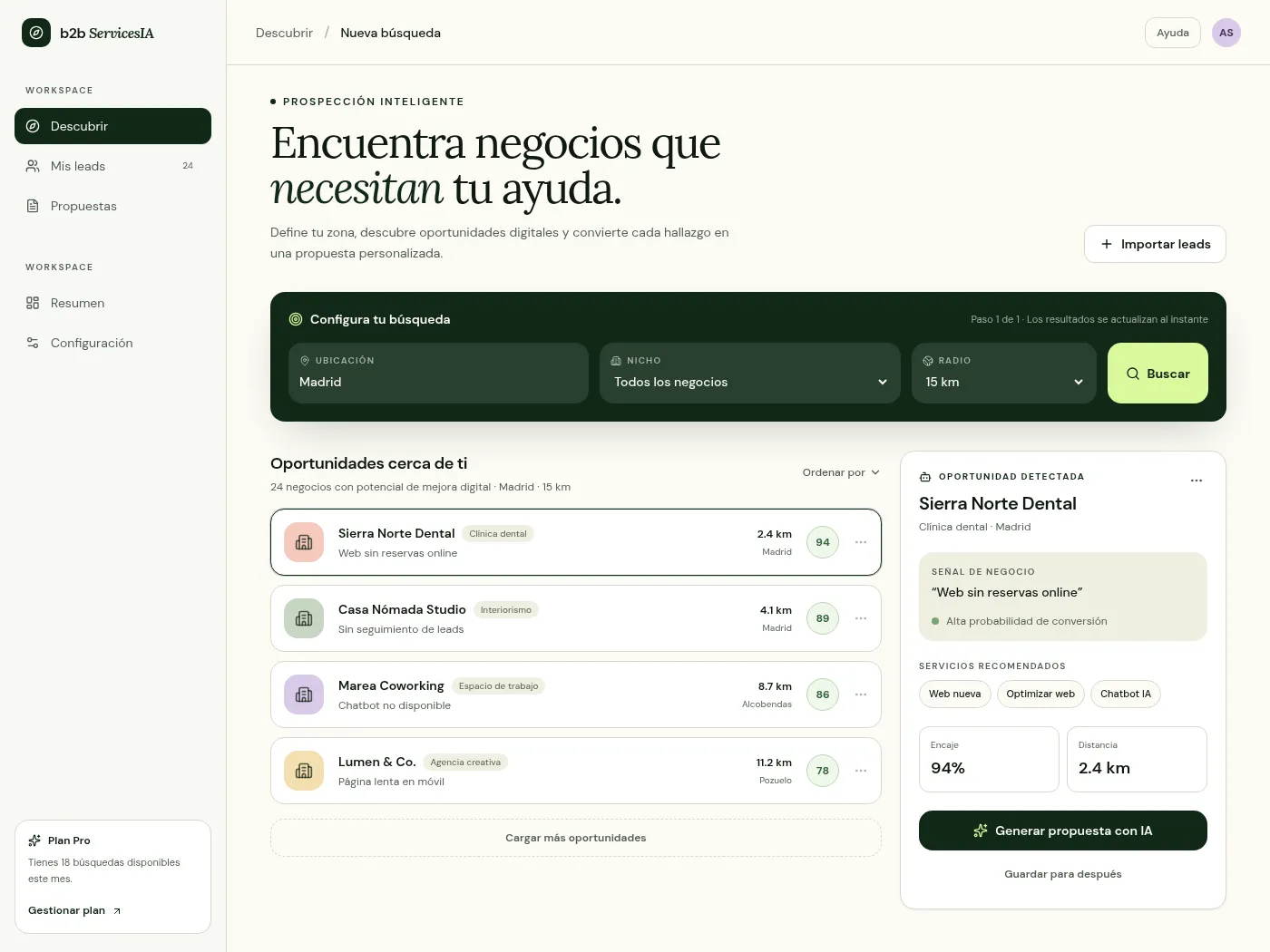 B2B ServicesIA Finder