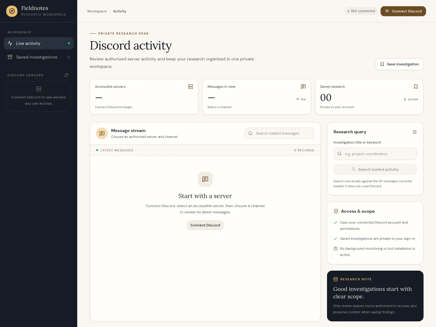 Discord OSINT Dashboard