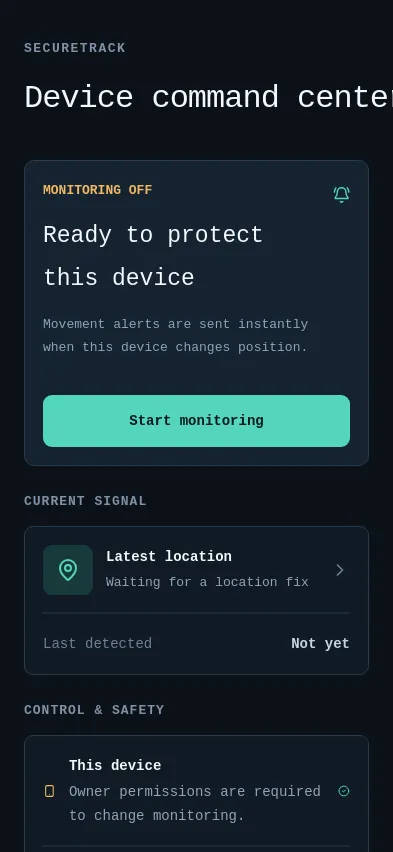 SecureTrack iOS App