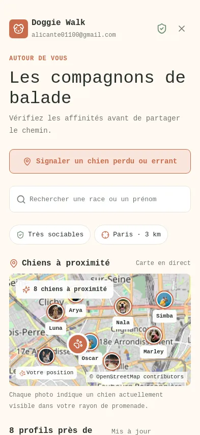 Doggie Walk Finder