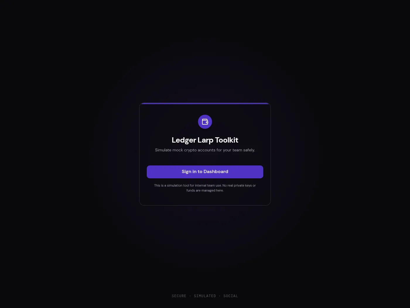 Ledger Larp Toolkit