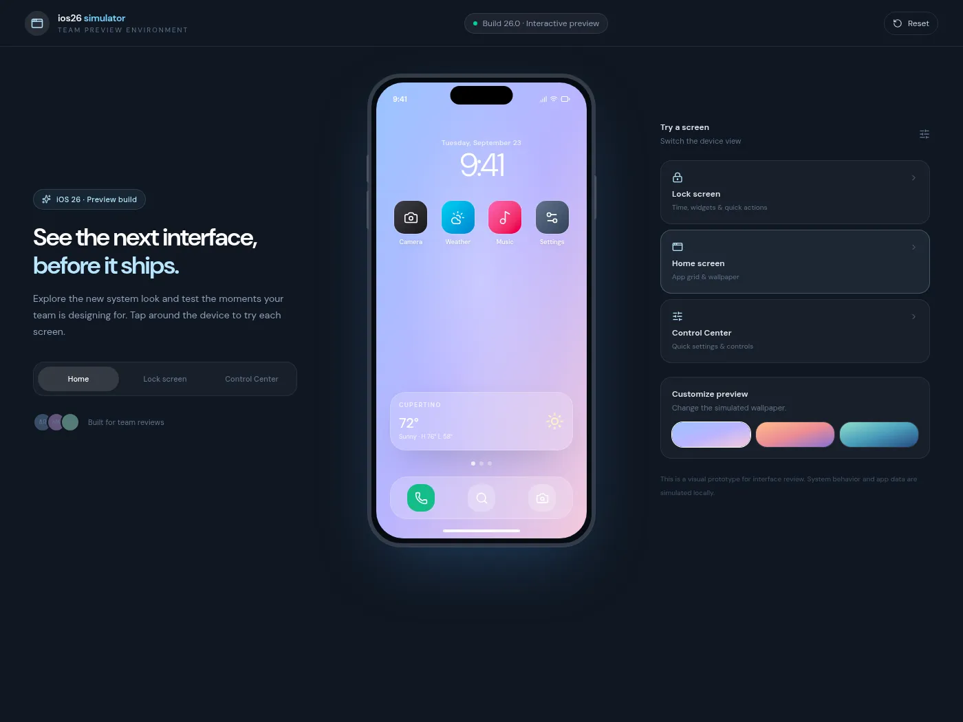 iOS 26 Simulator