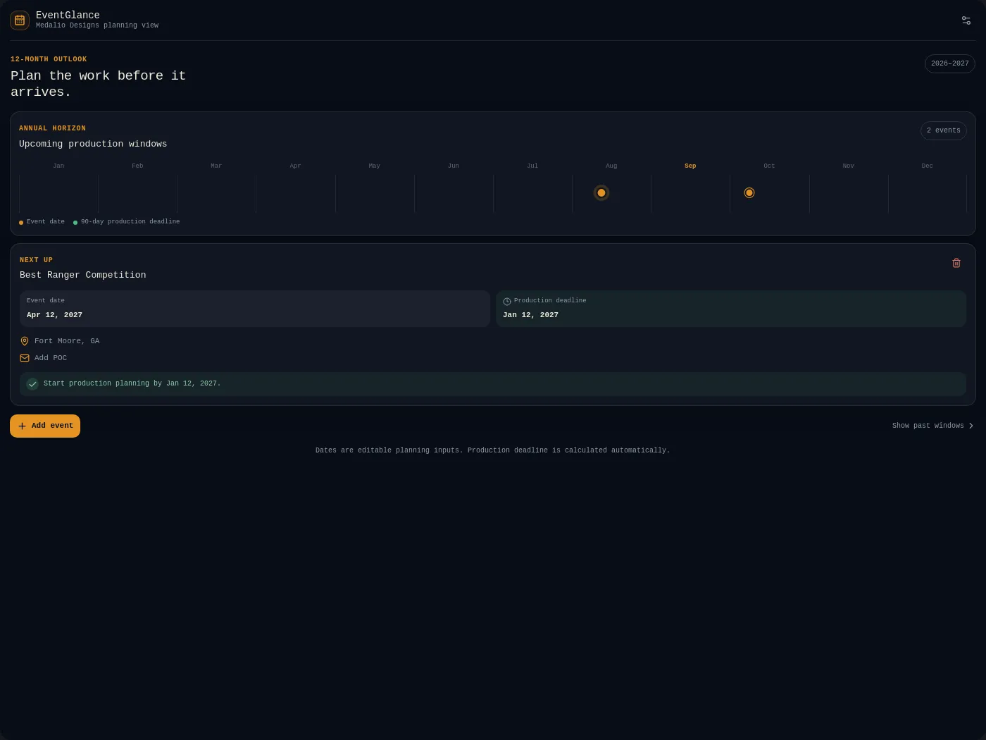 EventGlance Extension