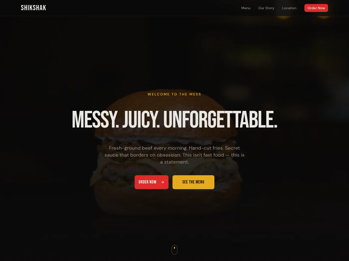 ShikShak Burger Website