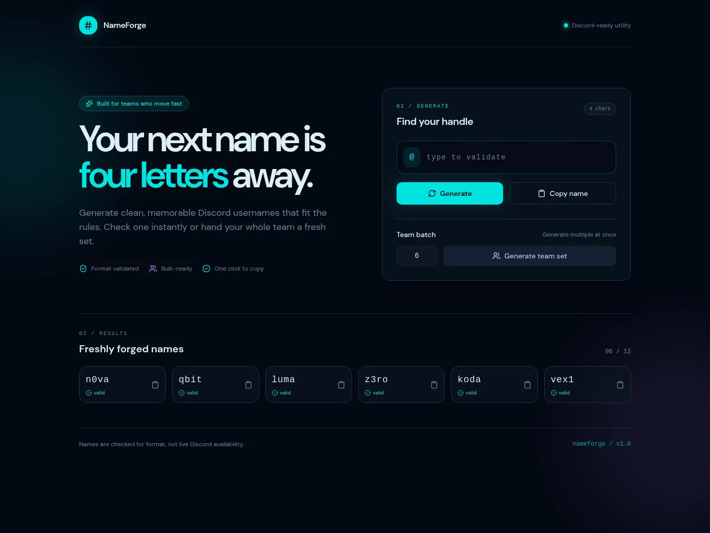 Discord Name Generator