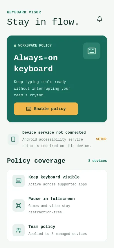 Keyboard Always On