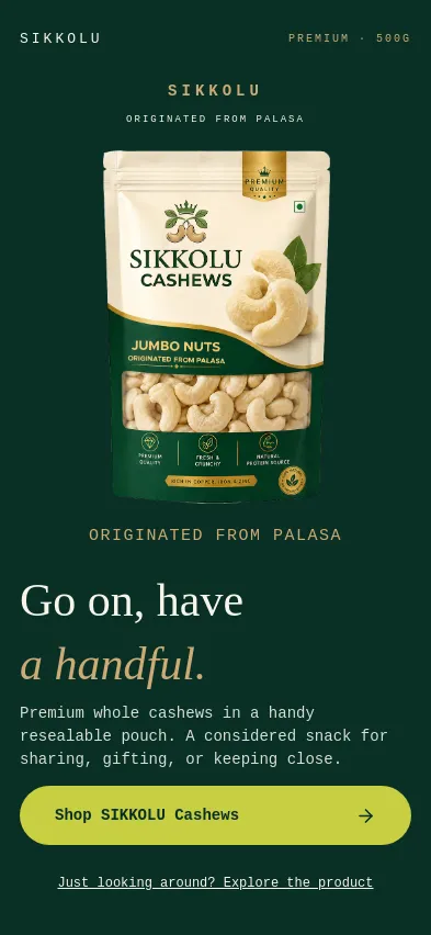 SIKKOLU Cashews Shop