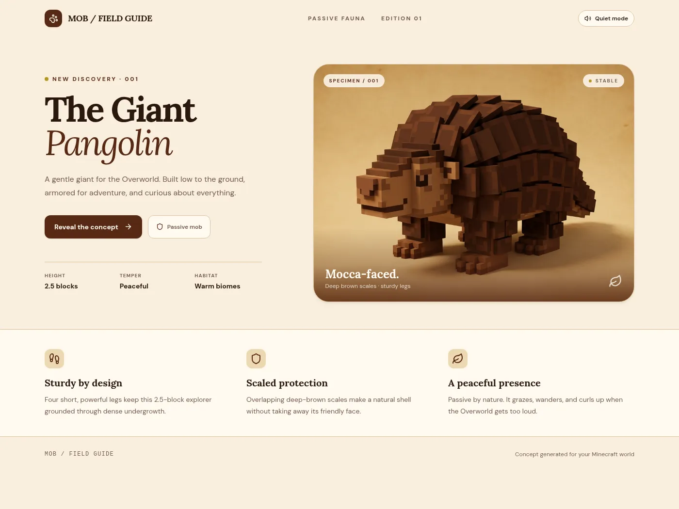 Giant Pangolin Mob Generator