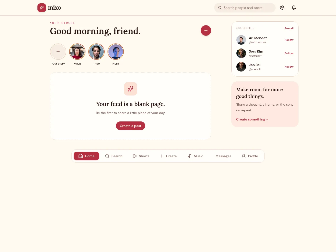 Mixo Social Platform