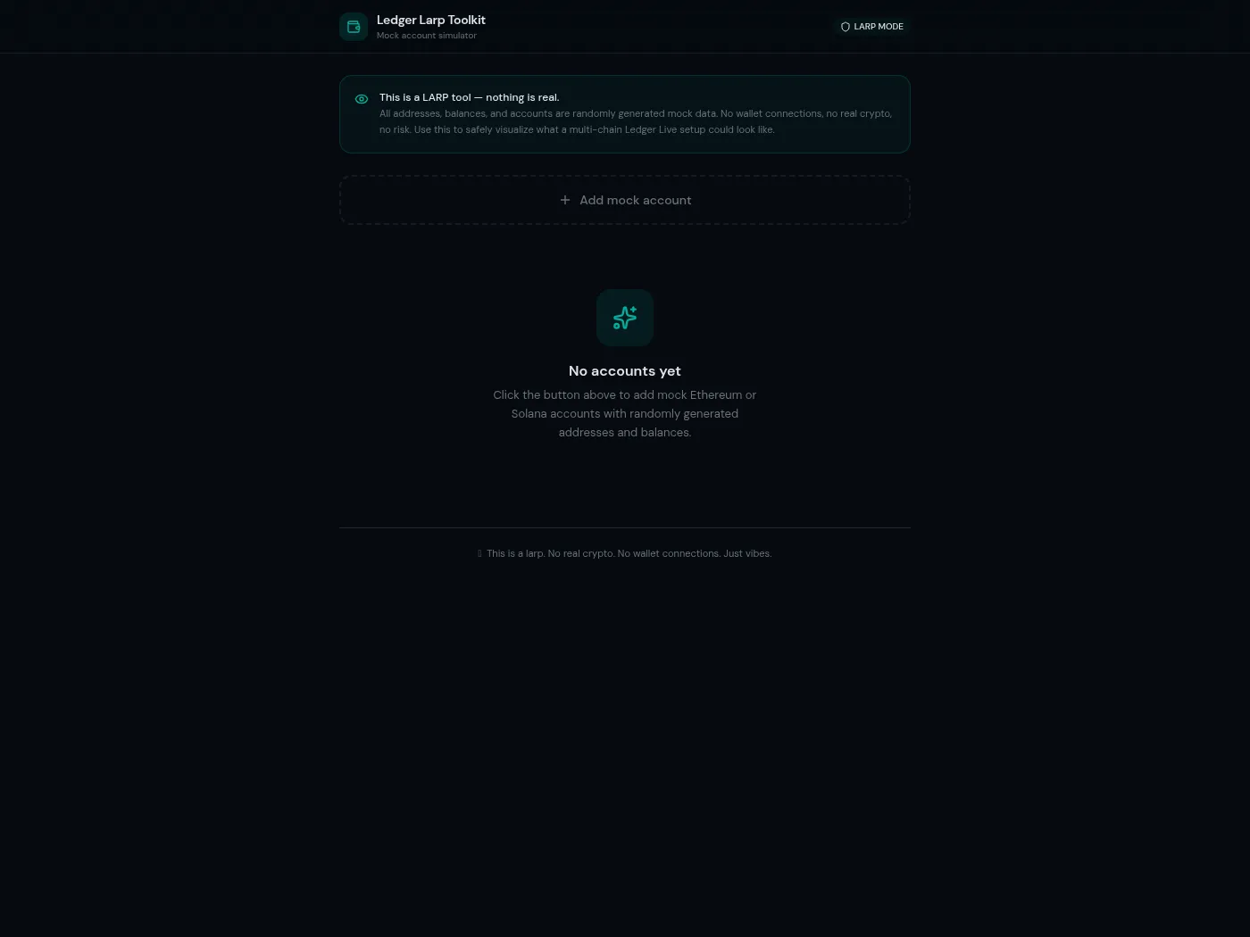 Ledger Larp Toolkit