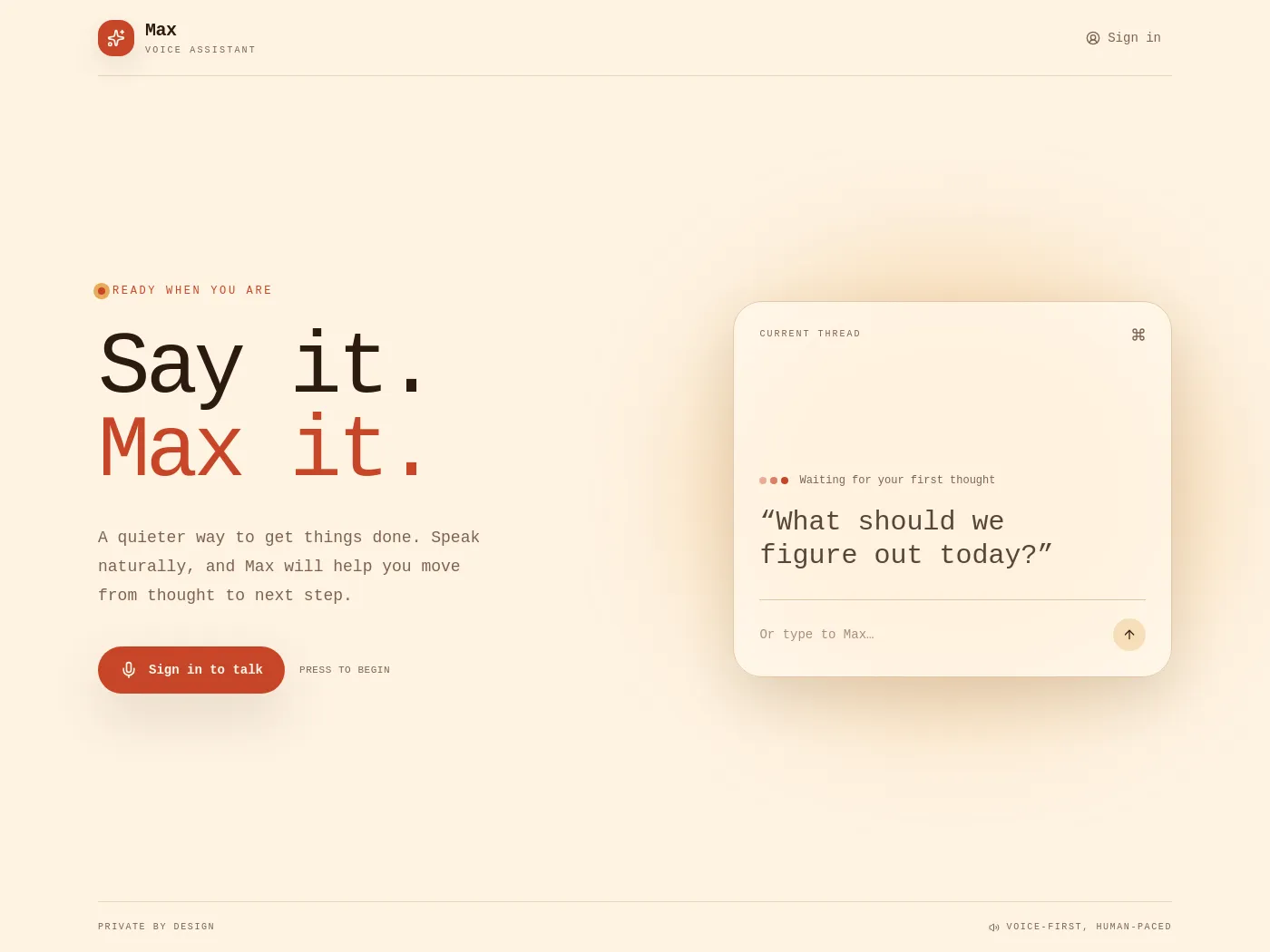 Max Voice Assistant