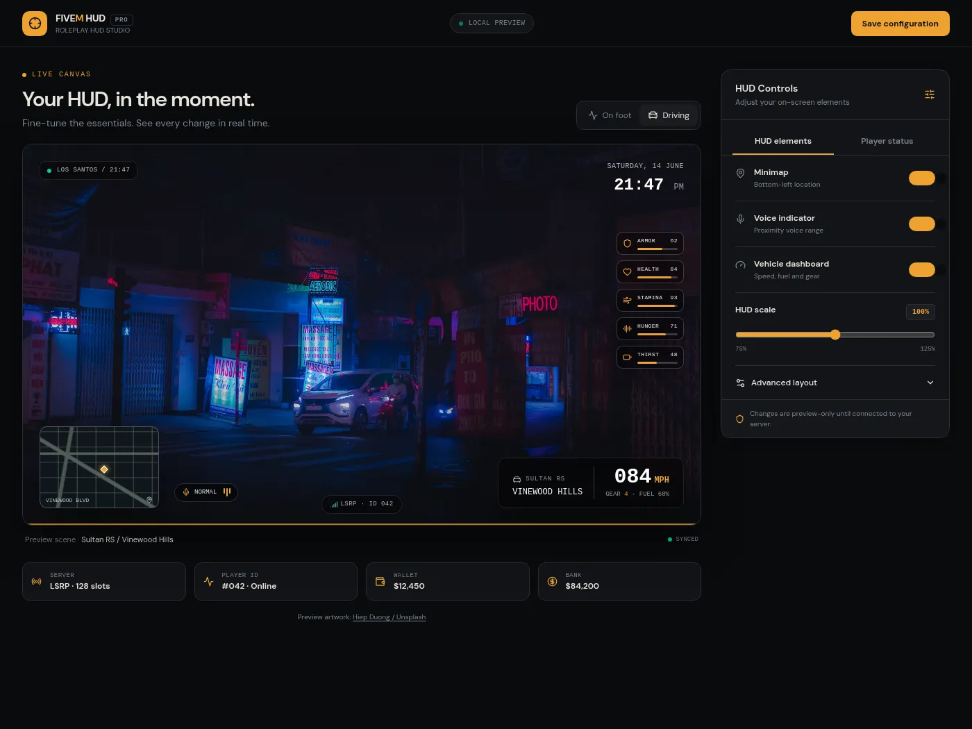 FiveM HUD Pro