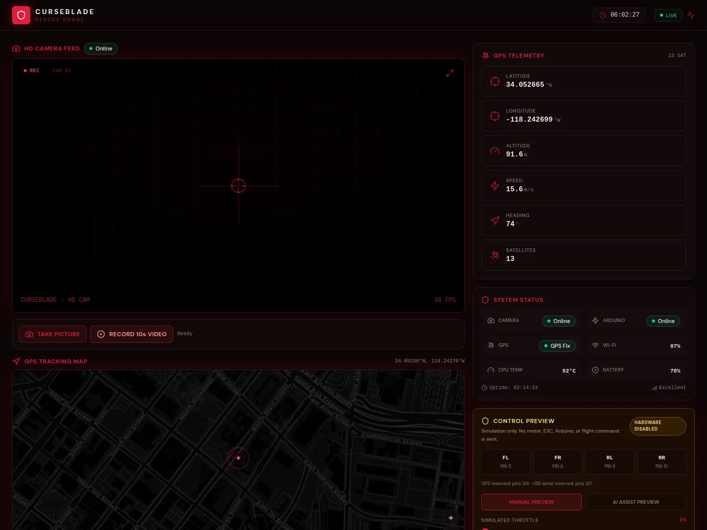 CURSEBLADE Drone Dashboard