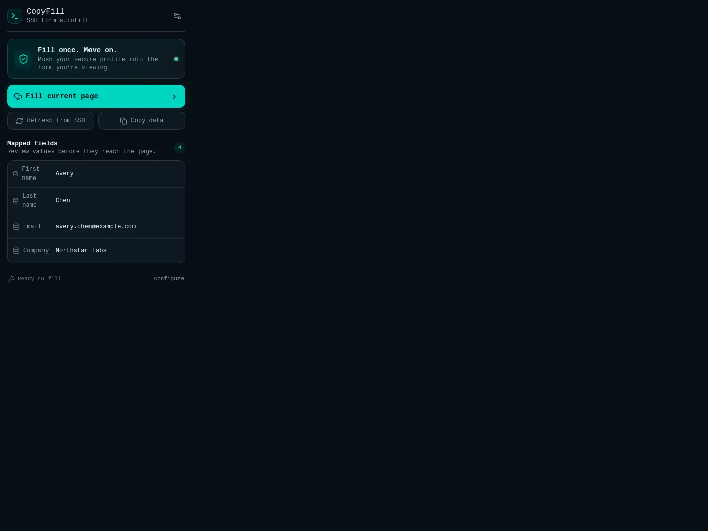 SSH Form AutoFill