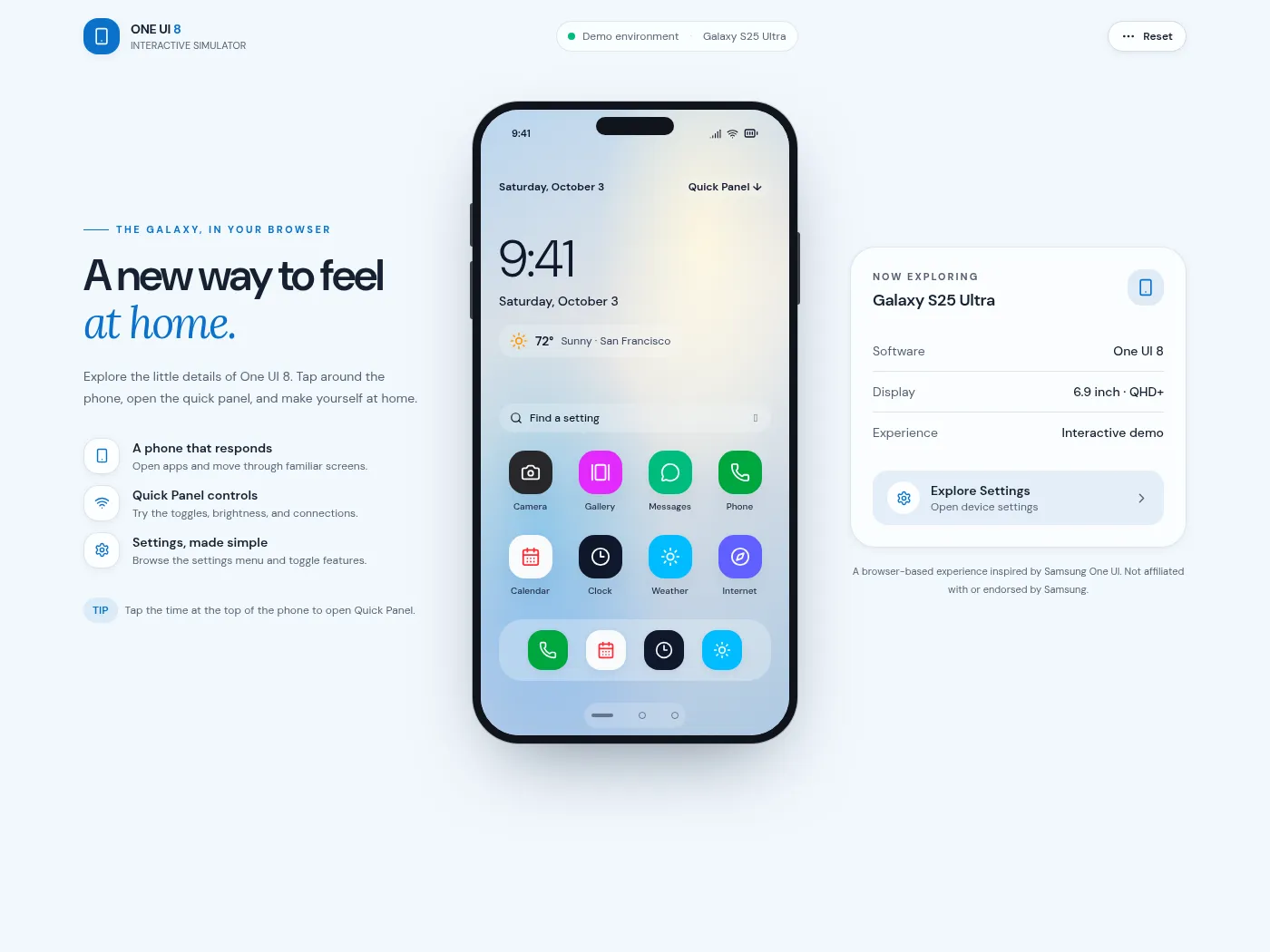 One UI 8 Simulator