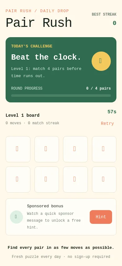 AdPlay Game App