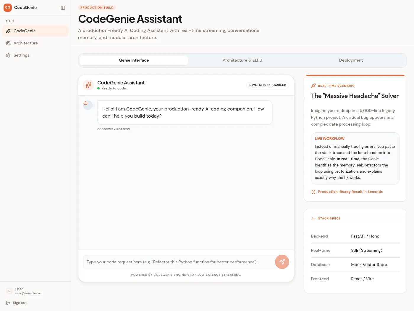 CodeGenie Assistant