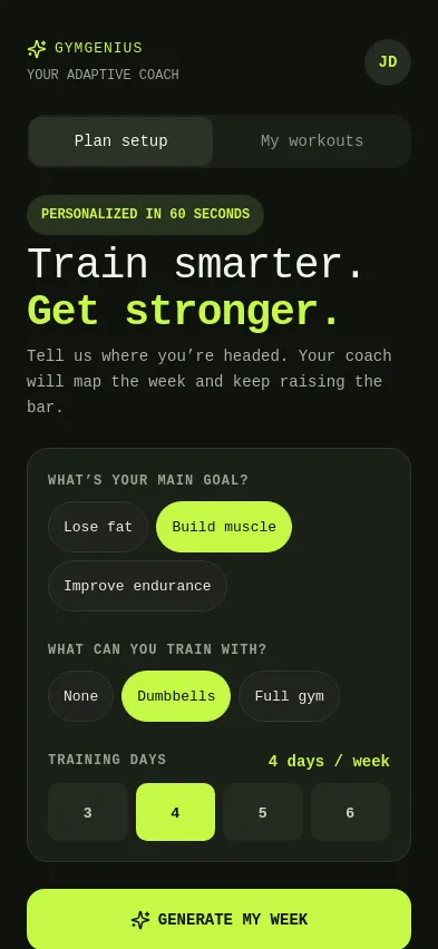GymGenius AI Coach
