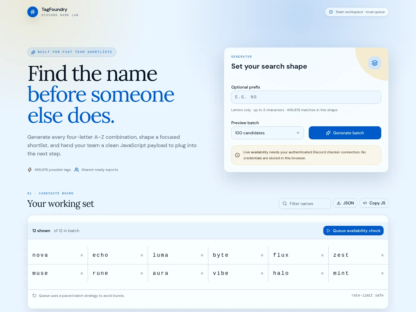 Discord Name Finder
