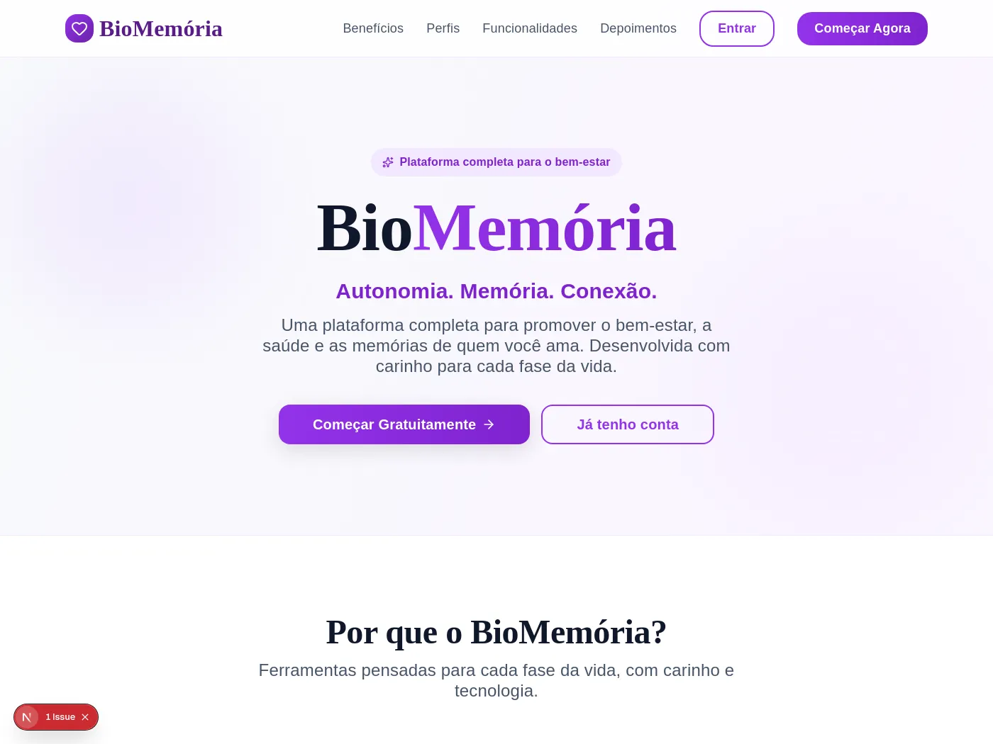 BioMemória Sistema Senior