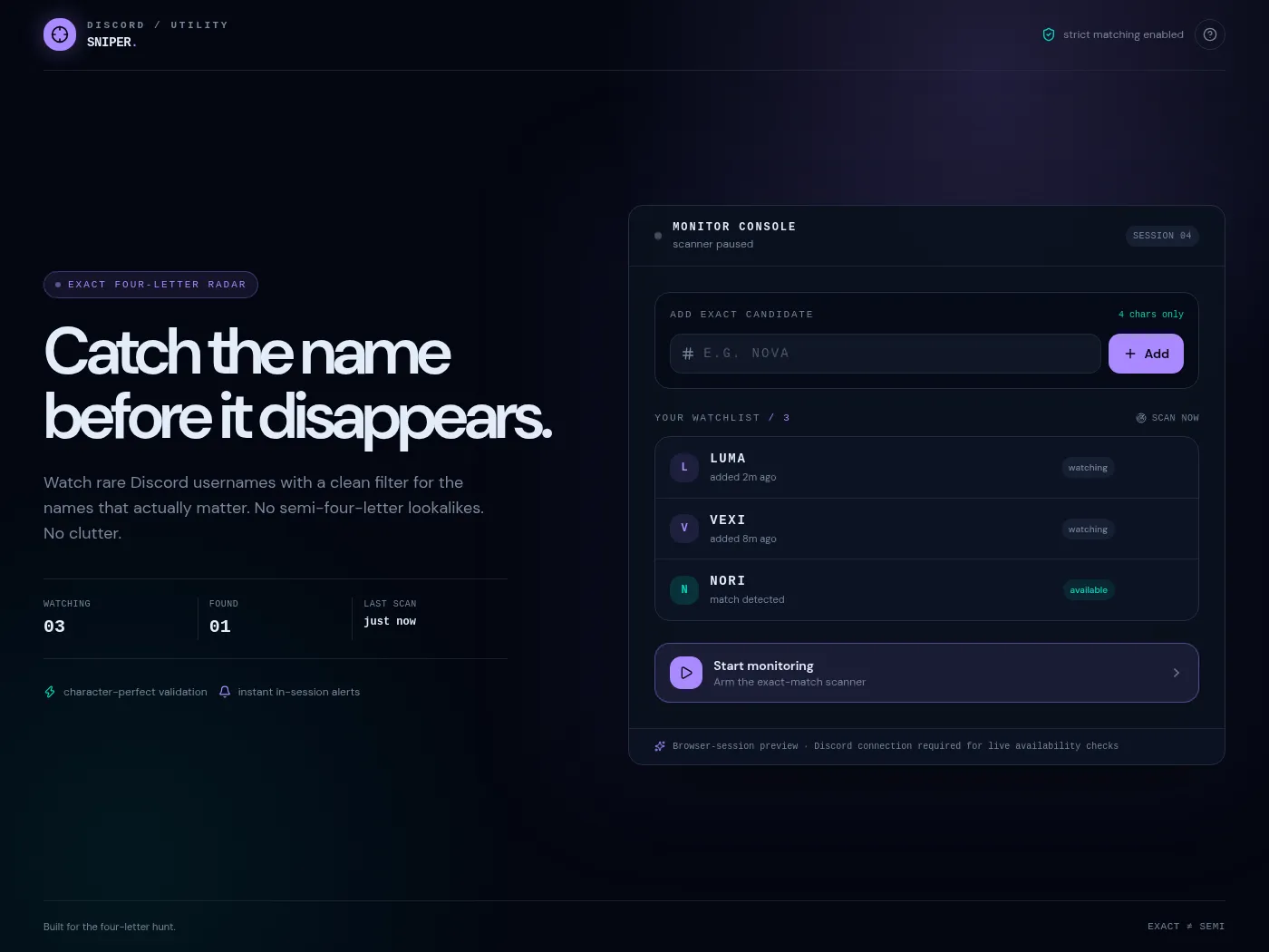 Discord Name Sniper