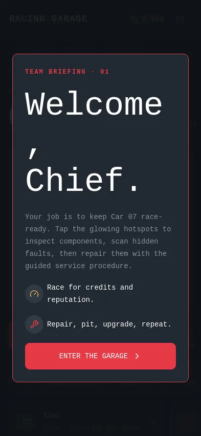 Pit Crew: Racing Garage