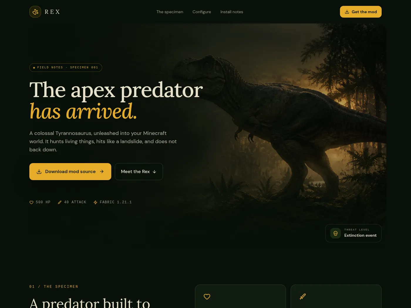 Prehistoric T-Rex Mod