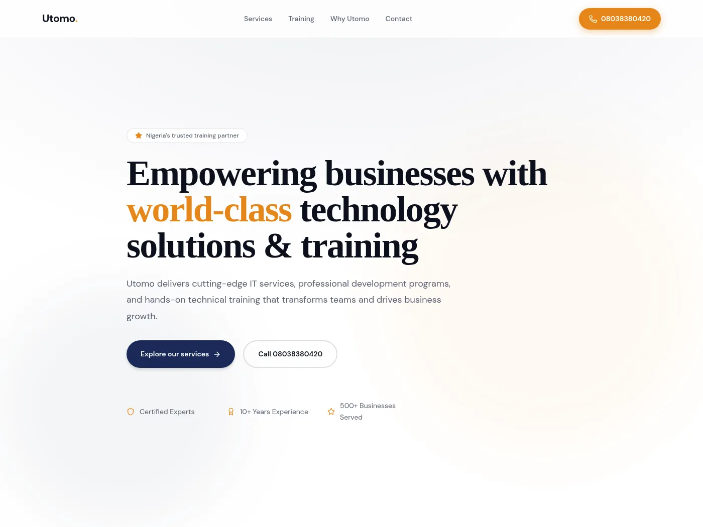 Utomo Tech Website