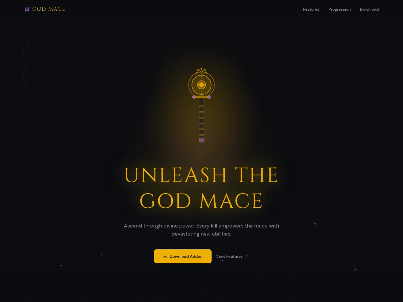 God Mace Minecraft Addon