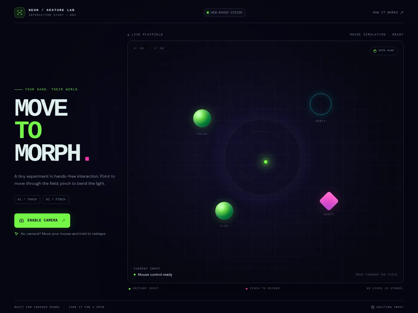 Neon Gesture Playground