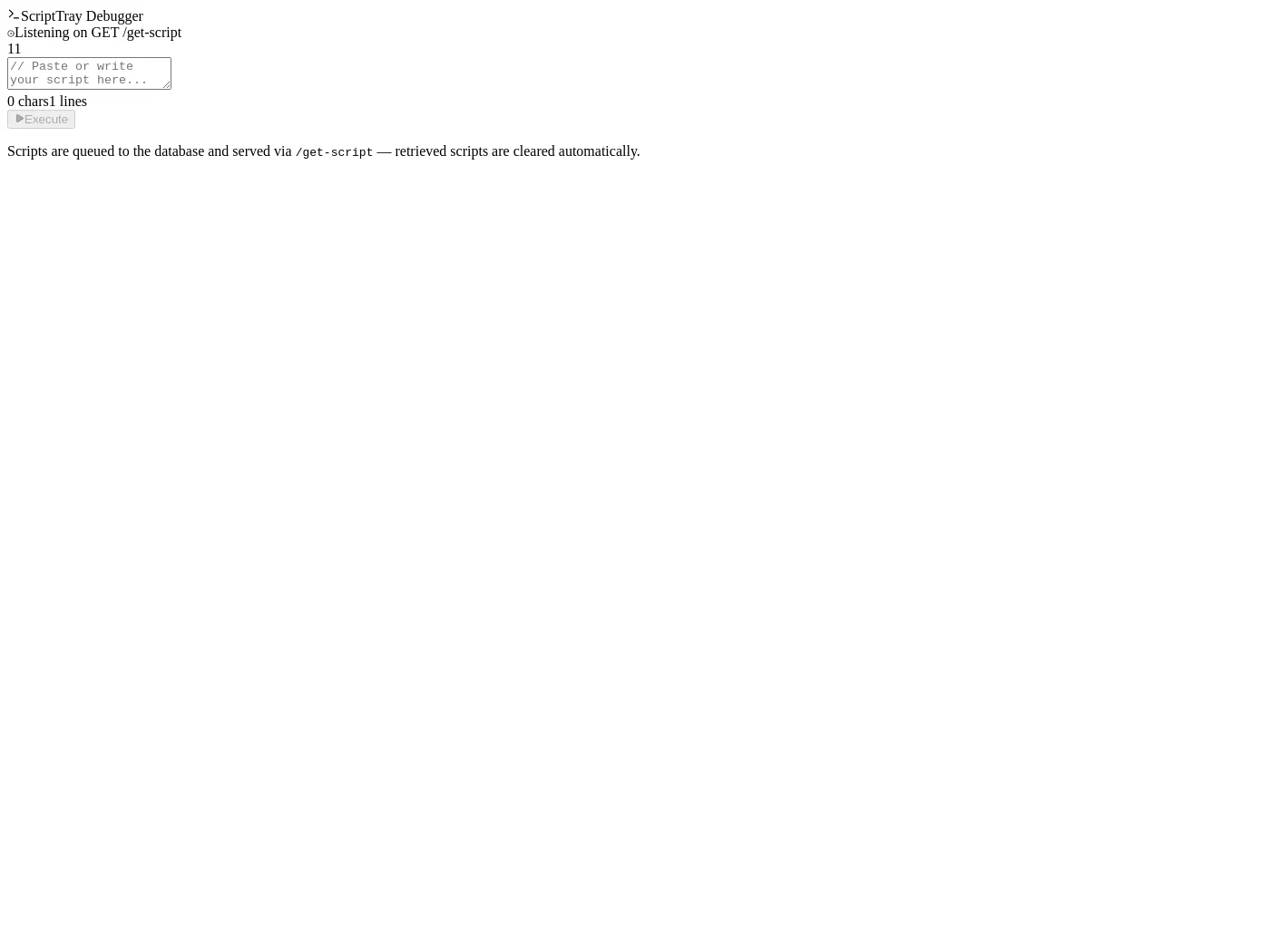 ScriptTray Debugger