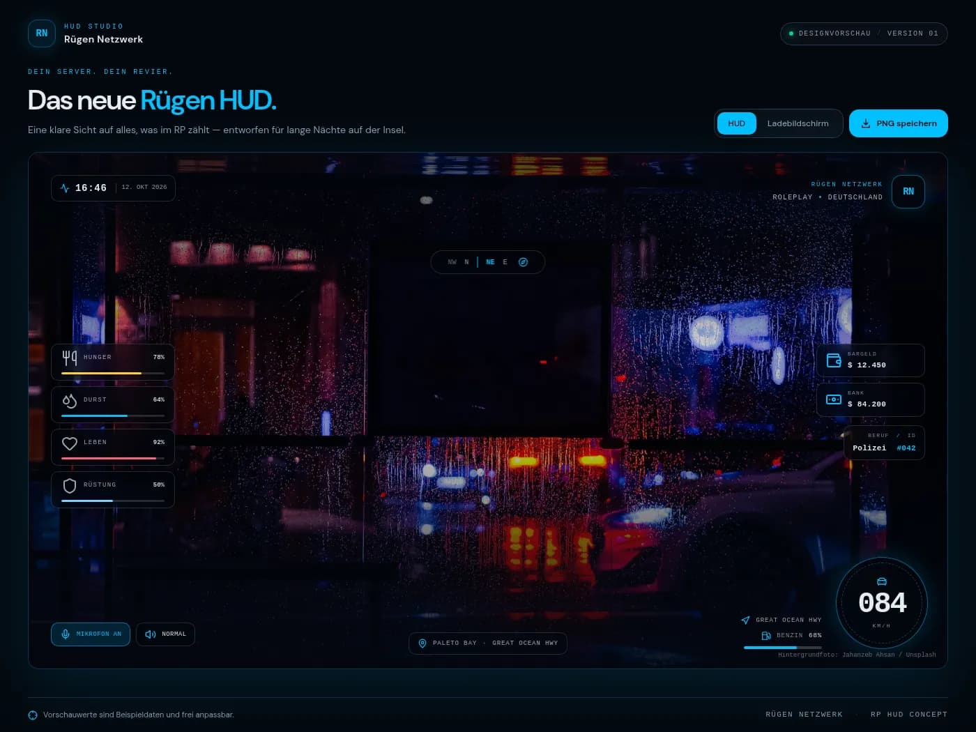Rügen Netzwerk RP-HUD