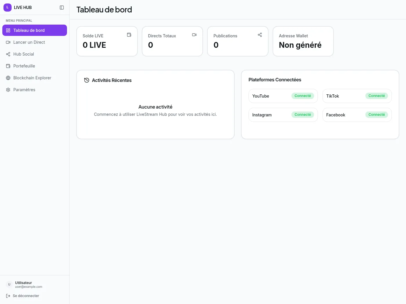 LiveStream Social Hub