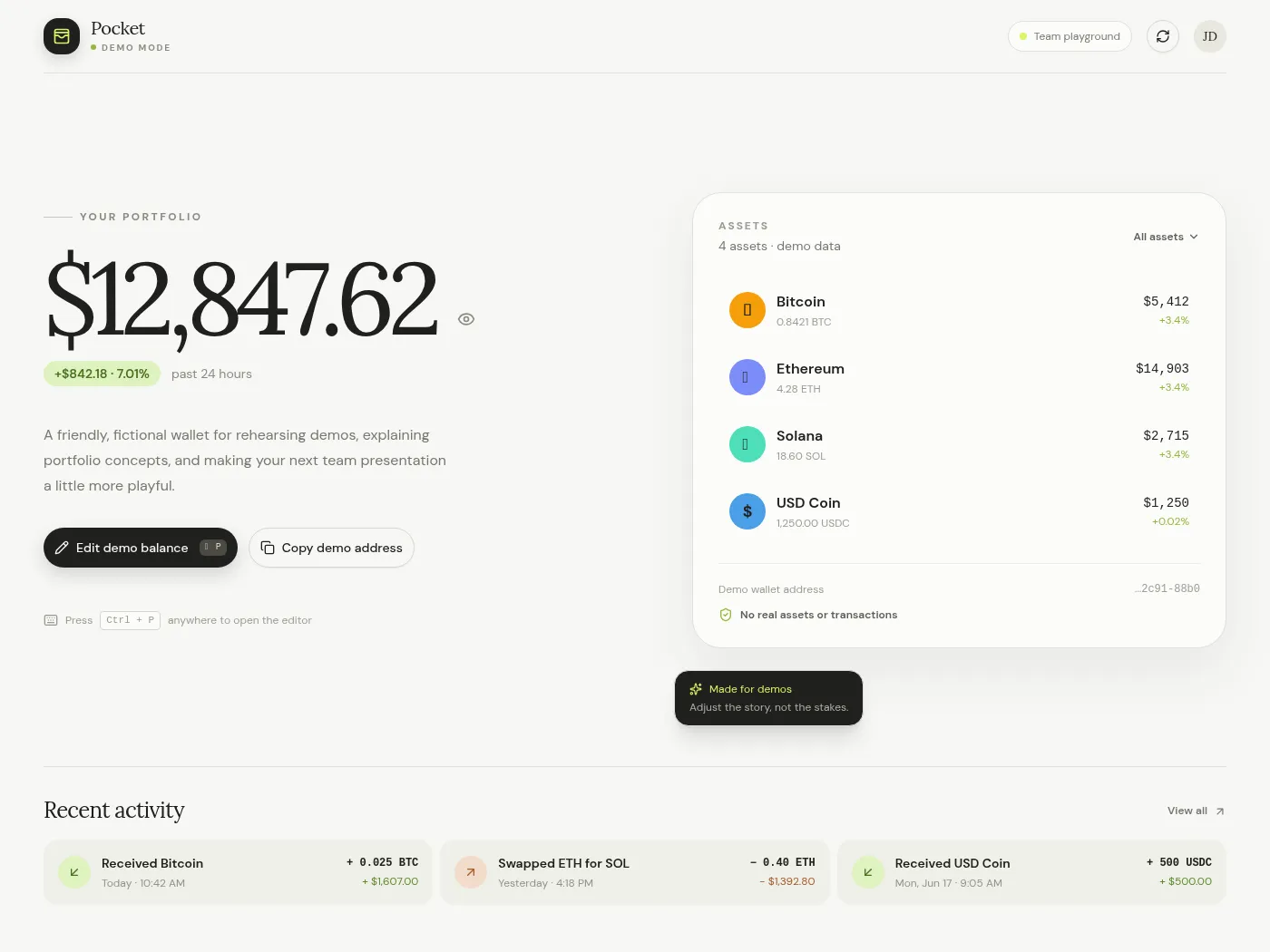 Exodus Wallet Simulator