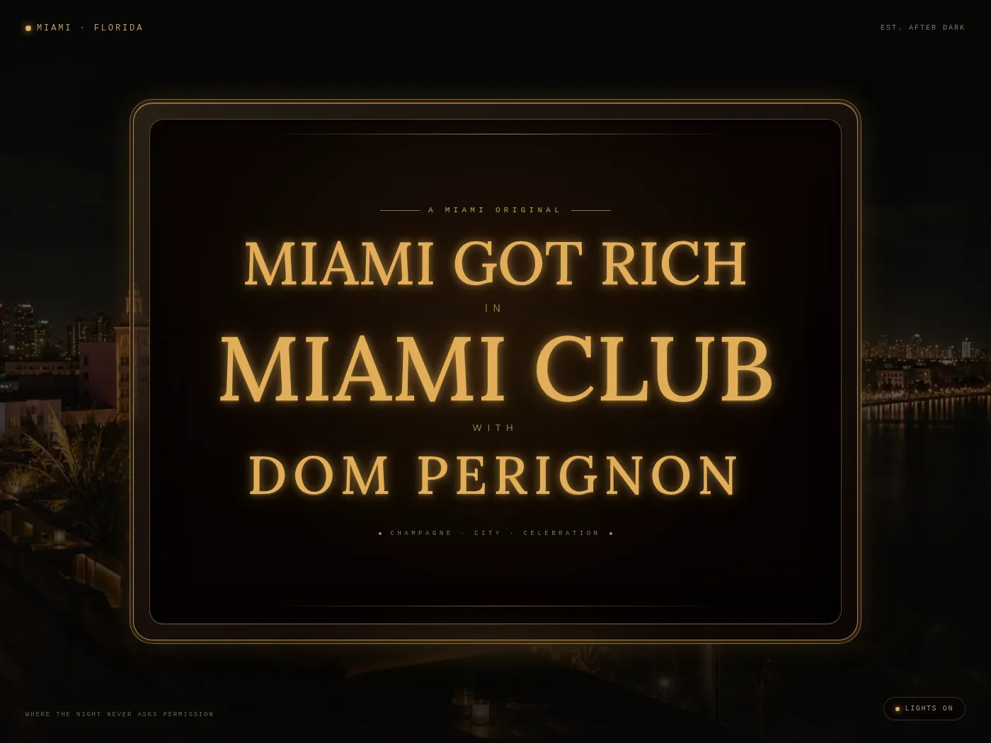 Miami Club Rich Sign