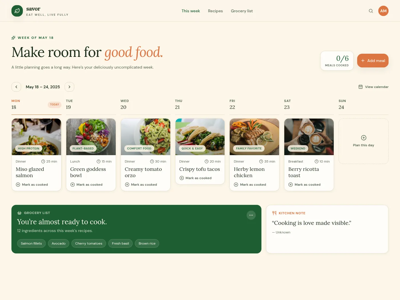 Smart Meal Planner